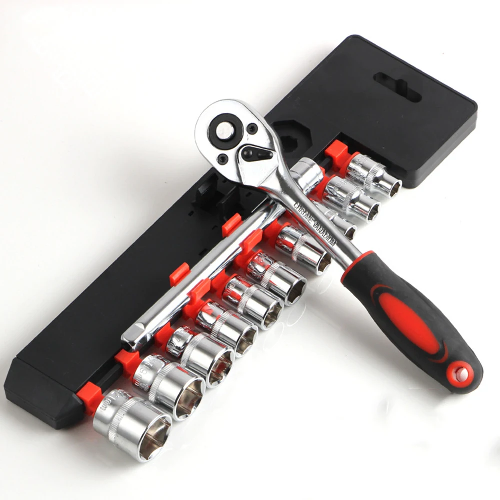 3 8 Ratchet Wrench Kit Chrome Steel Socket Wrench Extension Rod 10 3 8 Ratchet Wrench Kit Chrome Steel Socket Wrench Extension Rod 10
