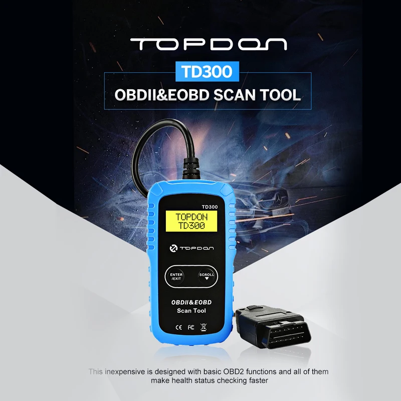 TOPDON TD300 OBD2 Code Reader Autoscan Tools PRO OBDII Scanner ...