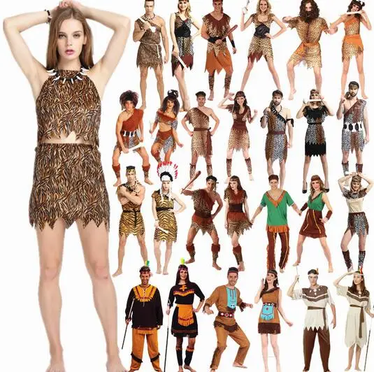2016 Hot Tribal Primitive Savage Leopard Print Costume Africa Native ...