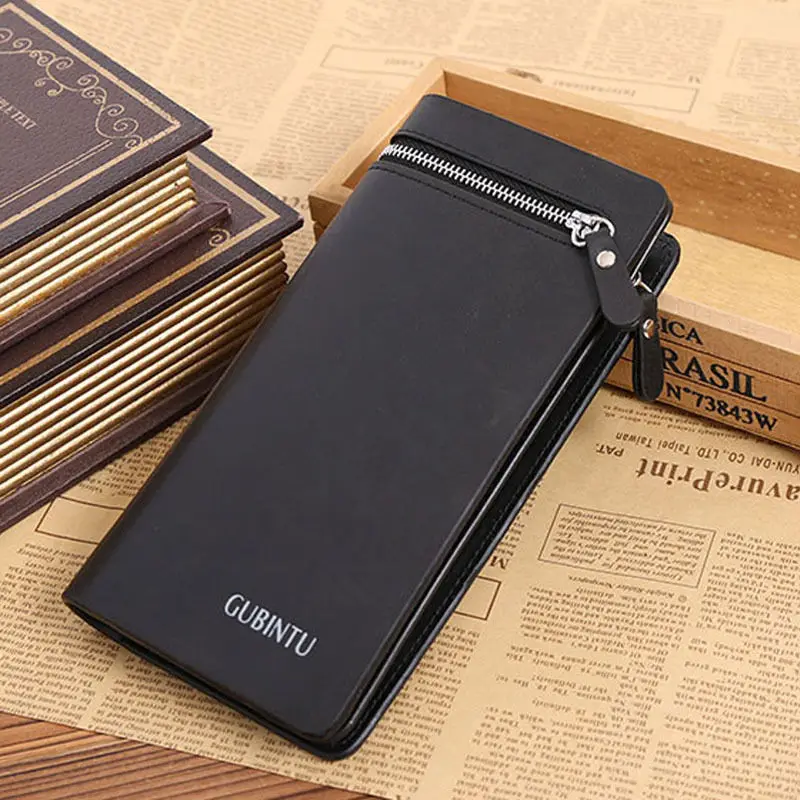 Men's Leather Checkbook Style Wallet | semashow.com