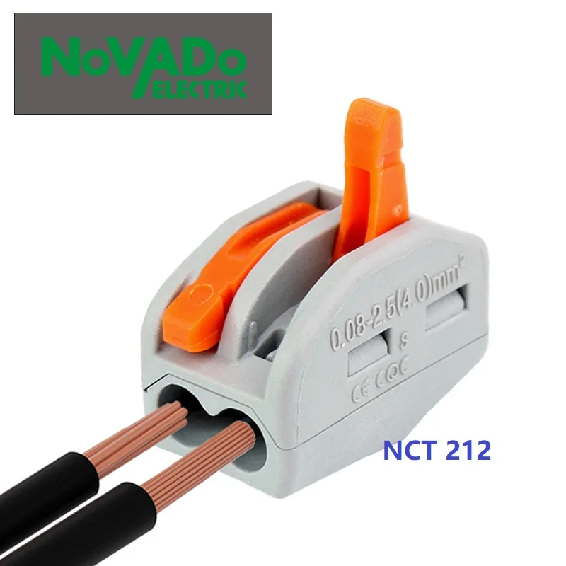 Universal Connector NCT212 Compact Wiring Connector 2 pin Conductor ...