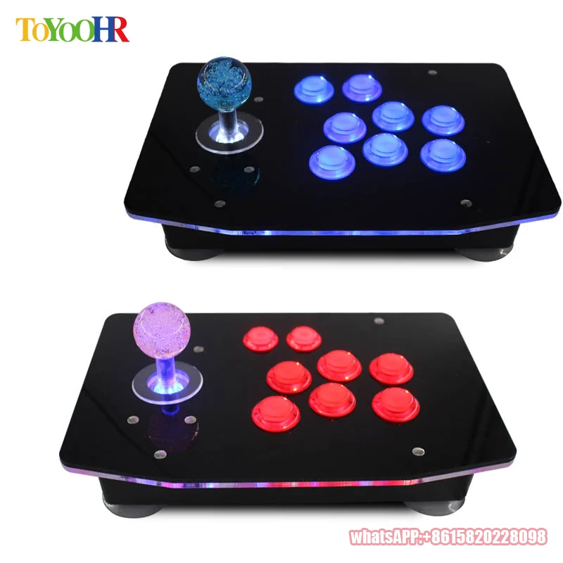 arcade joystick 6 buttons all black pc controller computer game Arcade ...