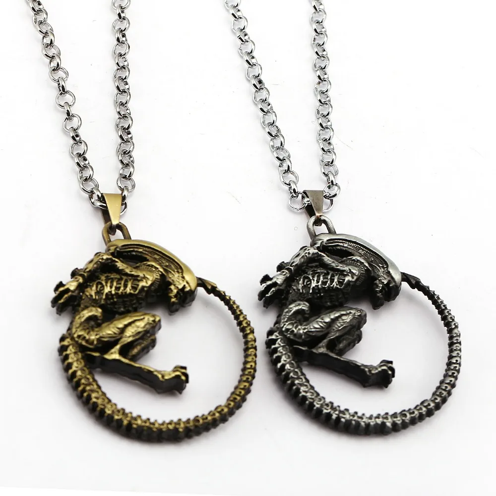 Alien collar de predador con forma de v, colgante de Alien, cadena de ...