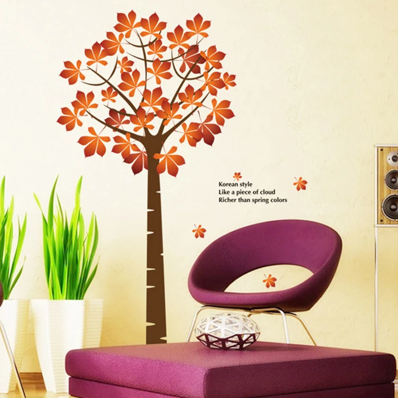 Maple Tree Removable Decorative Vinyl Wall Stickers Quote Decals Paster ...