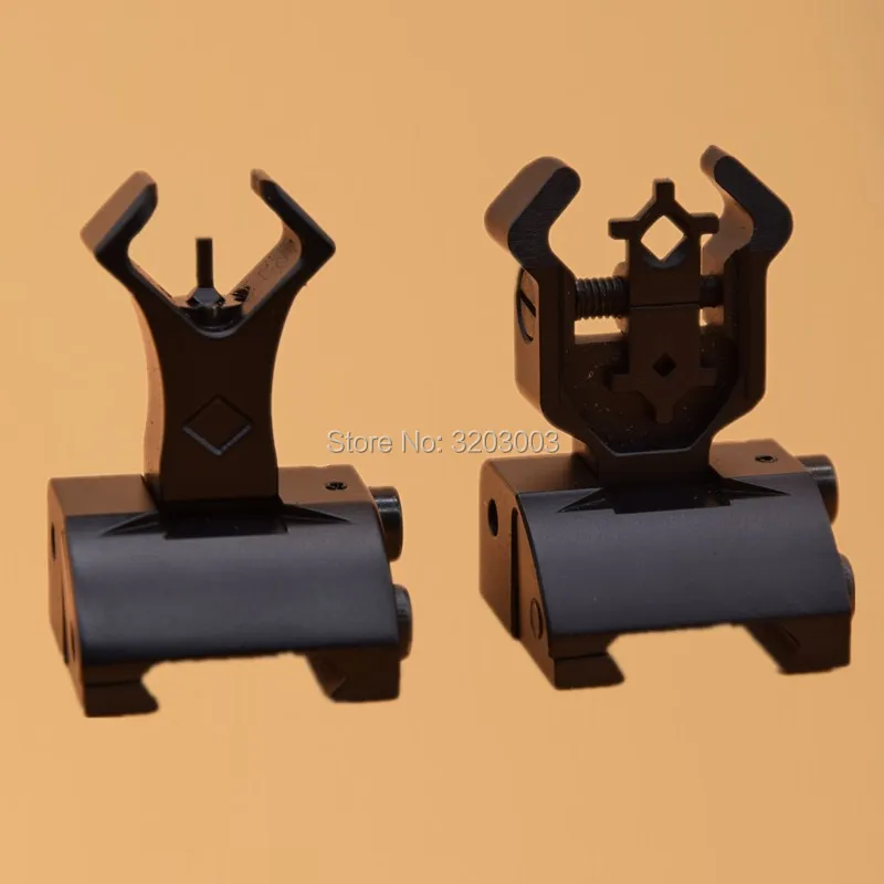 Tactical AR15 Iron Sight Flip Up Rear Front Sight Folding Iron Sights ...