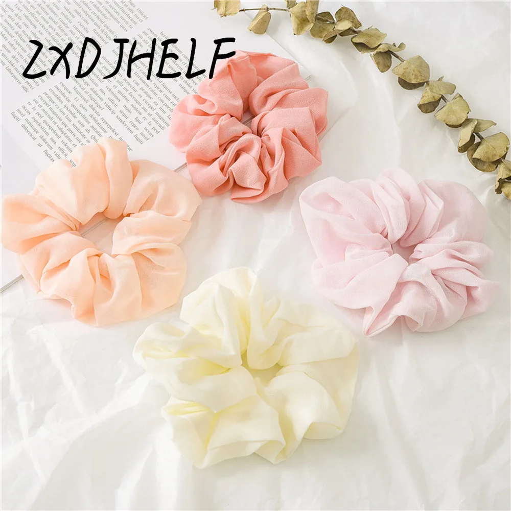 ZXDJHELF модная простая женская шифоновая эластичная лента для волос ...