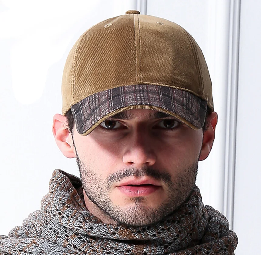 Wholesale 12pcs 2017 Western Mens Plaid Baseball Hats Spring Autumn Wholesale 12pcs 2017 Western Mens Plaid Baseball Hats Spring Autumn