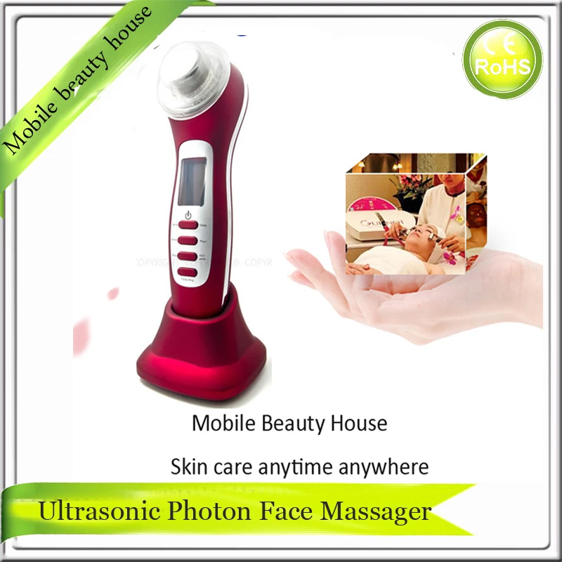 Skin Care 3mhz Ultrasonic Galvanic Ion Photon Ipl Facial Skin Rejuvenation Vibrating Beauty