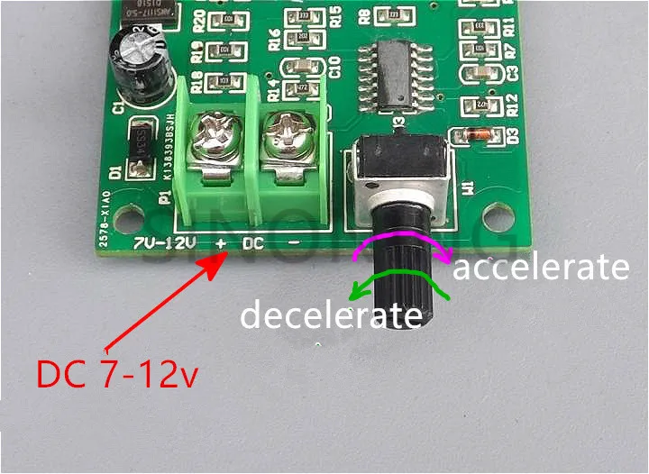 DC brushless motor drive board speed control controller 7V-12V SNA40 ...