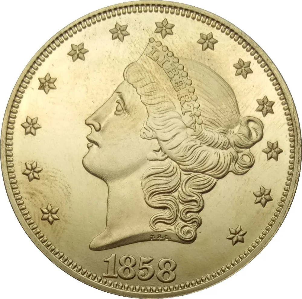 United States 20 Dollars Gold Coins 1858 1858 O 1858 S Liberty Head united-states-20-dollars-gold-coins-1858-1858-o-1858-s-liberty-head