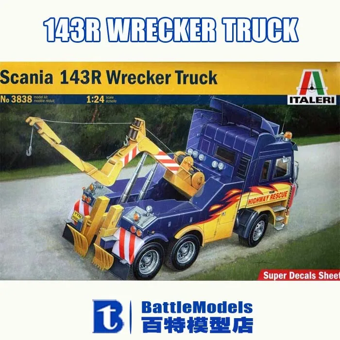 ITALERI MODEL 1/24 SCALE military models #3838 143R WRECKER TRUCK ...