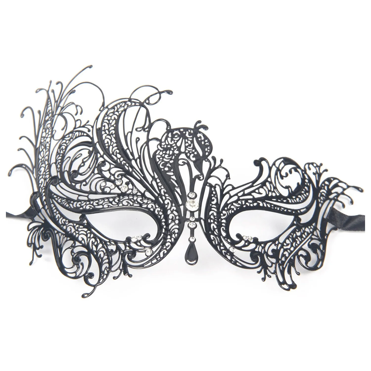 Metal Laser Cut Filigree Masquerade Venetian Party Mask Black|party ...