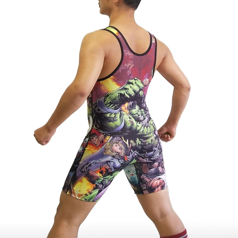 The Incredible Fighting Hulk Wrestling Singlet Wear Uniform ...