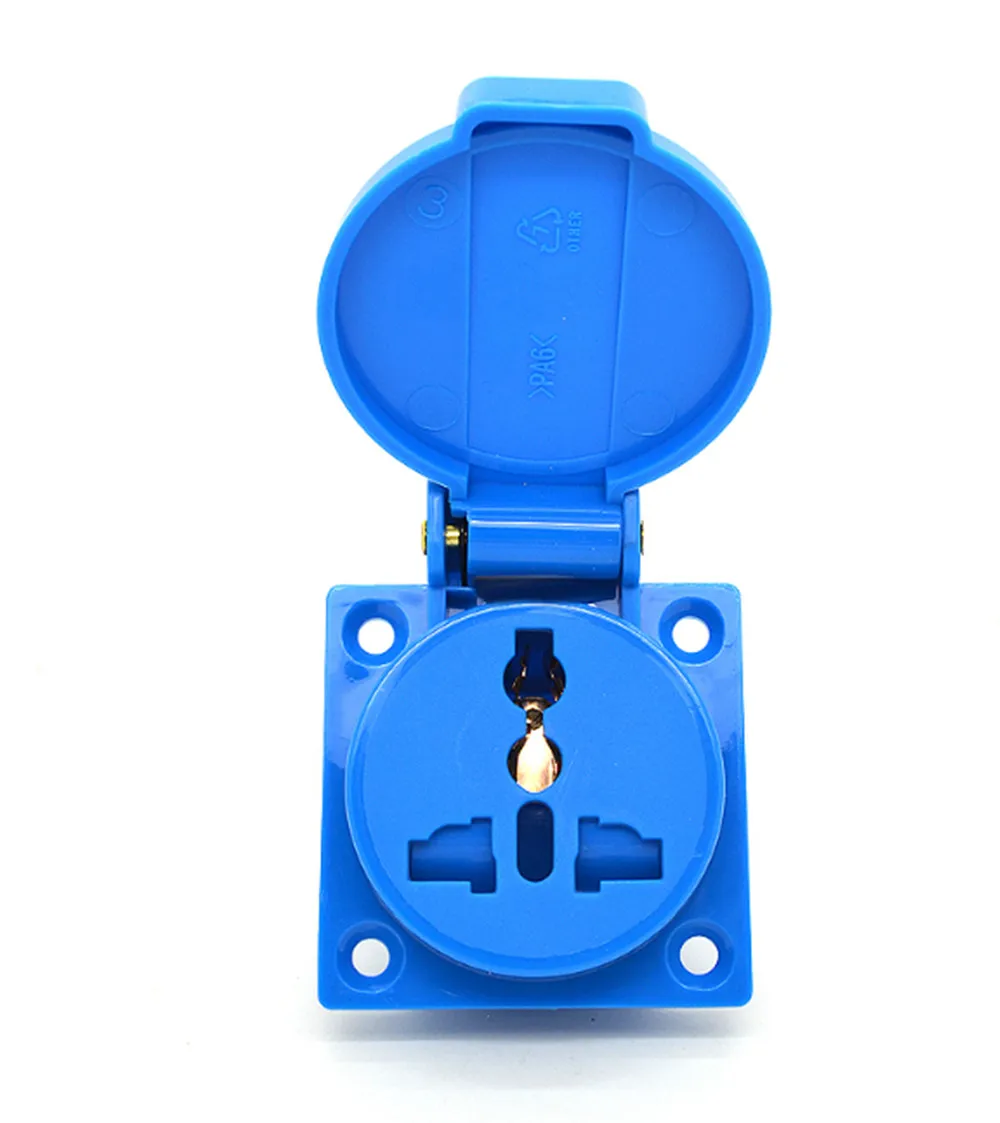 Multi function industry safety outlet 10A 250V IP44 CE universal ...