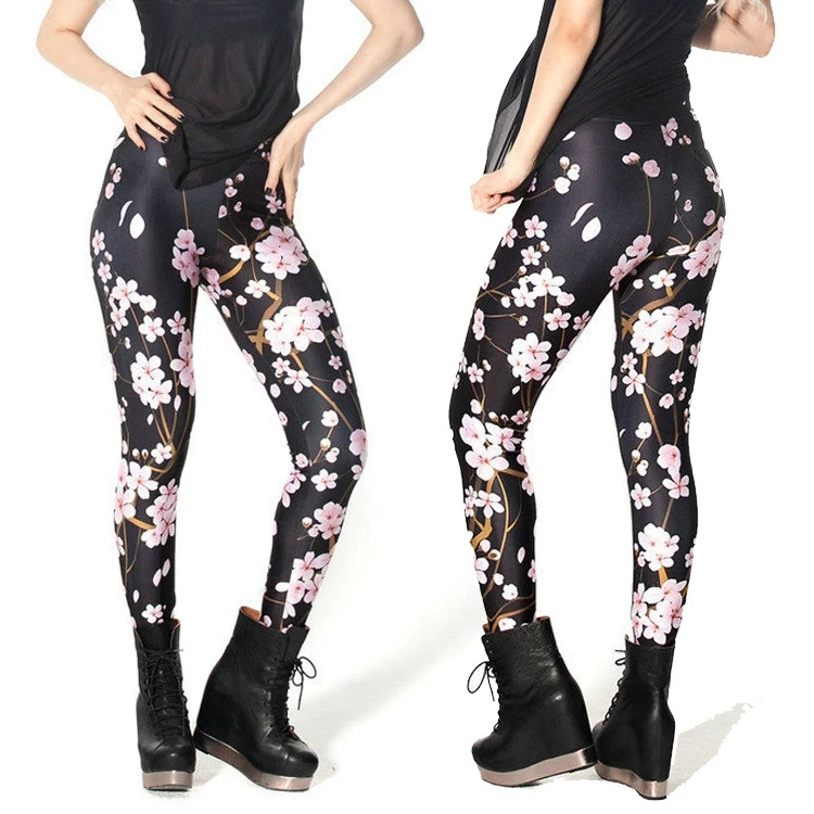 Wintersweet Patterned leggings 2015 Spring women 3d digital printed ...