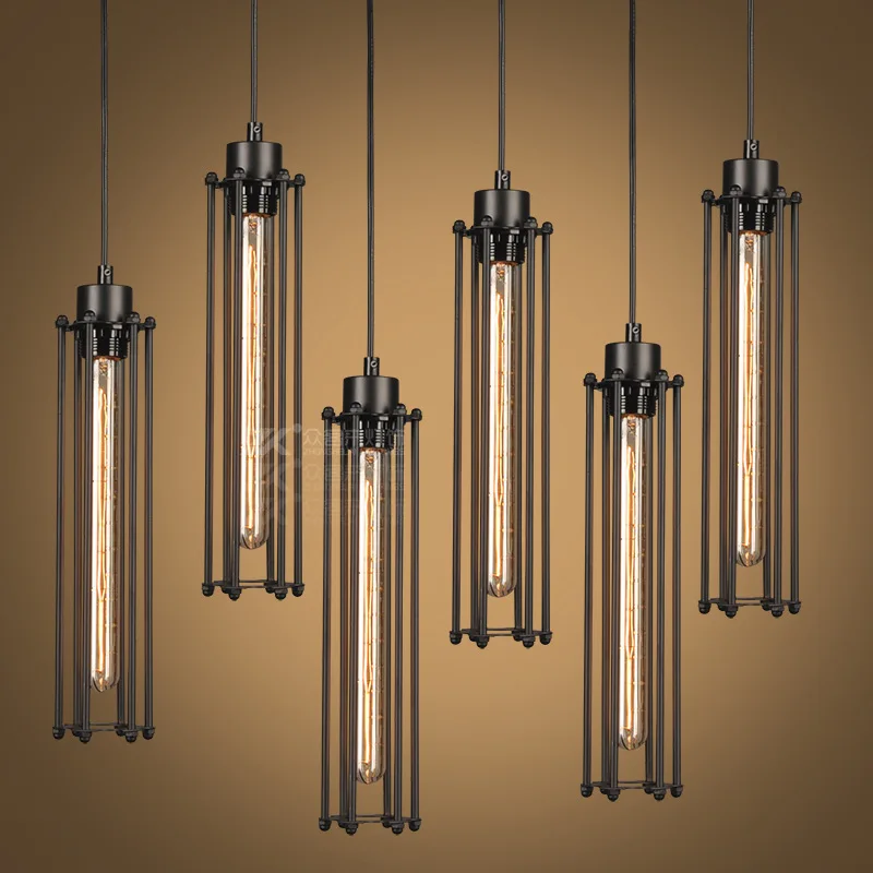 Loft Iron Pendant Light 4 Edison Bulbs. Nightclub Industrial Steampunk ...