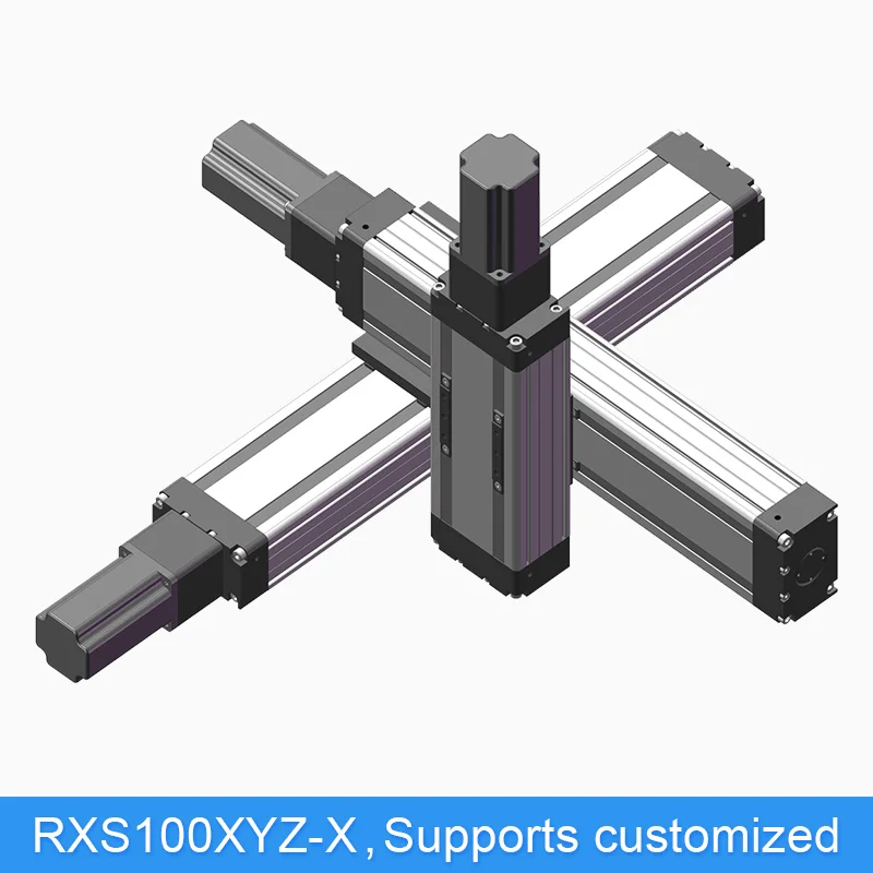 RXS100XYZ X XYZ Stage Ball Screw CNC Linear Module Guide Slide Table ...