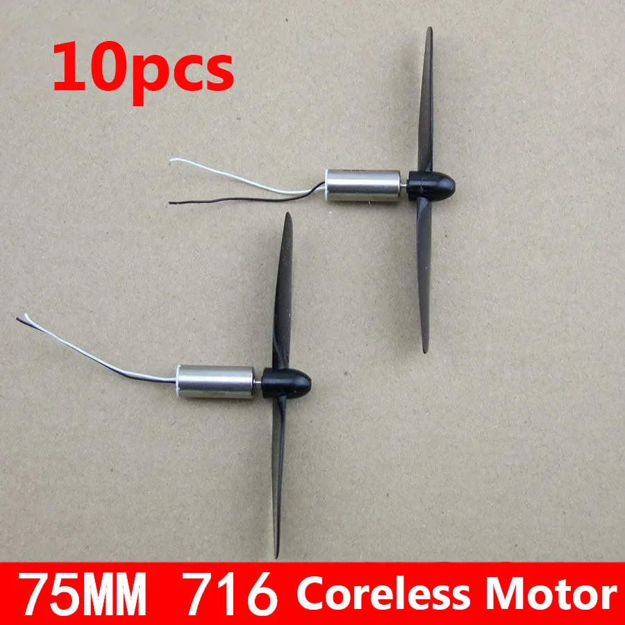 10pcs 716 Coreless Motor w/ propeller kit for RC Helicopter ...