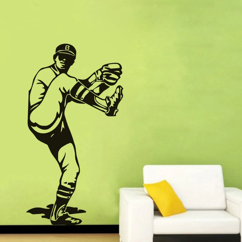 Creative-baseball-pitcher-sportsman-vinyl-wall-stickers-home-decor ...