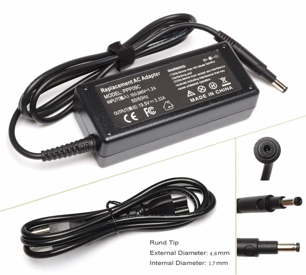 19.5V 3.33A 65W Ac Adapter Laptop Charger for HP Pavilion Sleekbook 14 ...