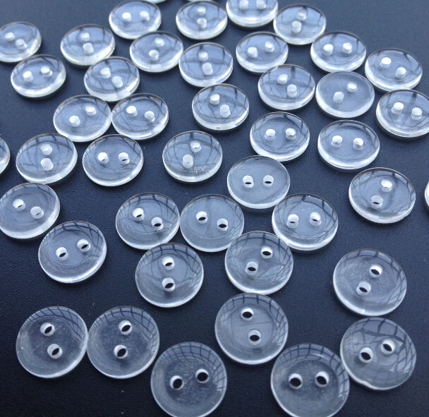 50pcs 10mm transparent white shirt buttons apparel sewing accessories ...