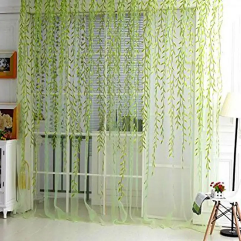 1Piece Home Textile Tree Willow Curtains Blinds Voile Tulle Room ...