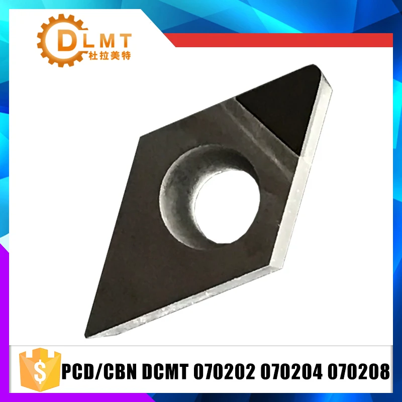2PCS PCD/CBN DCMT070202 DCMT070204 DCMT070208 PCD Inserts CBN Inserts ...
