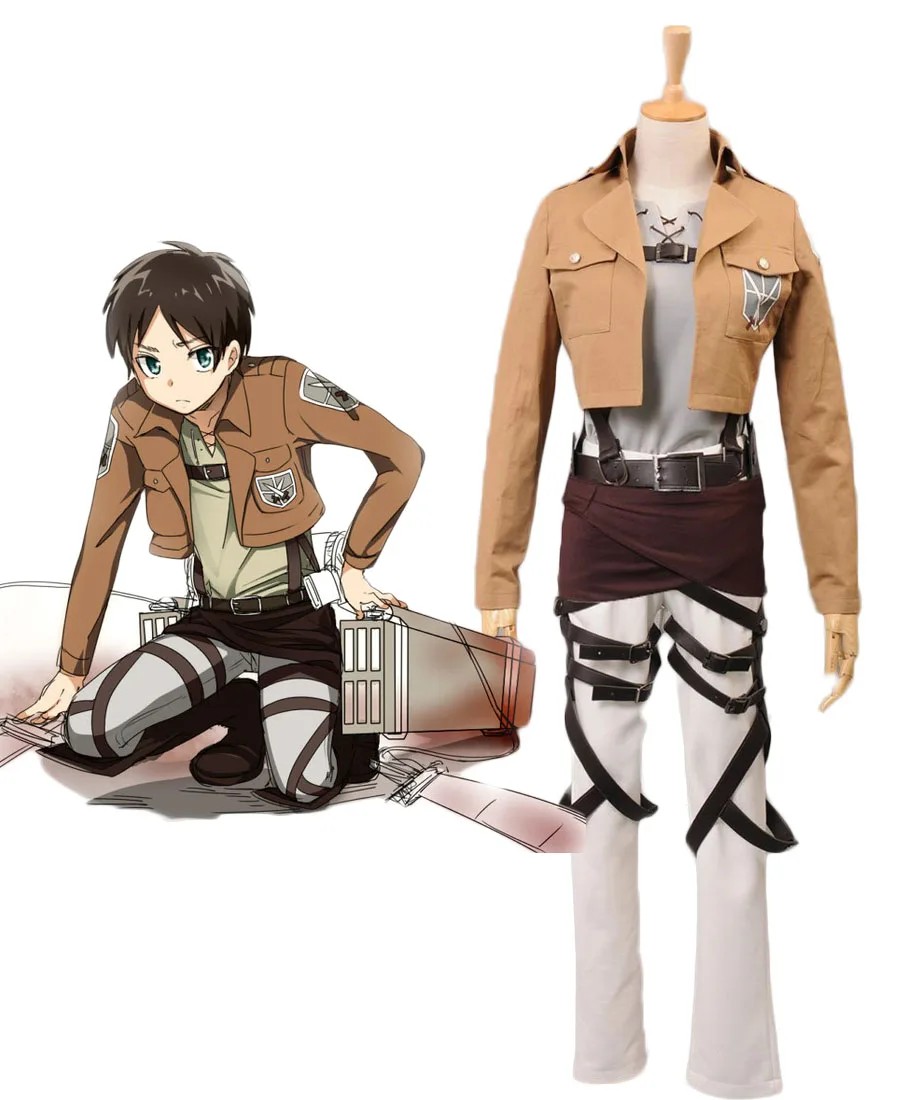 Eren Jaeger Cosplay Traje Ataque Em Titan Trainee Classe Cosplay Traje ...