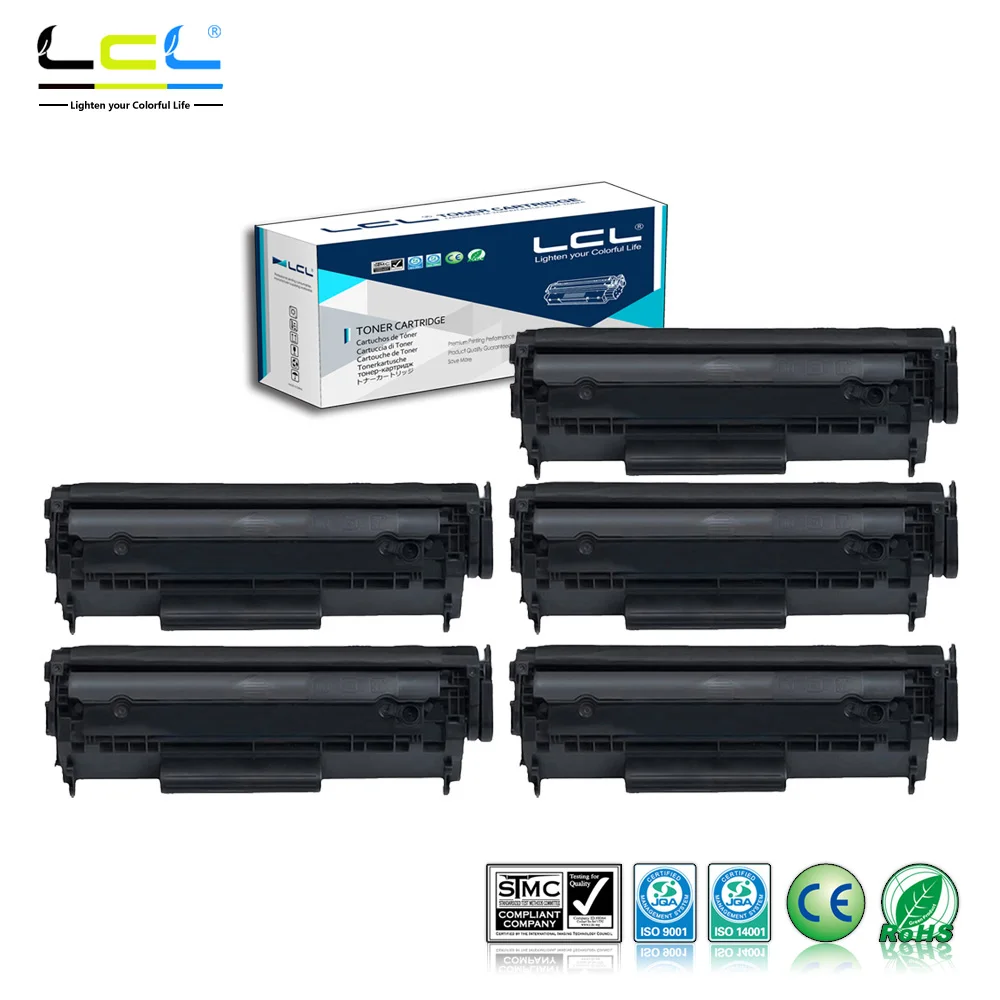 LCL 103 CRG103 703 CRG703 303 CRG 303 (5 Pack Black) Toner Cartridge ...