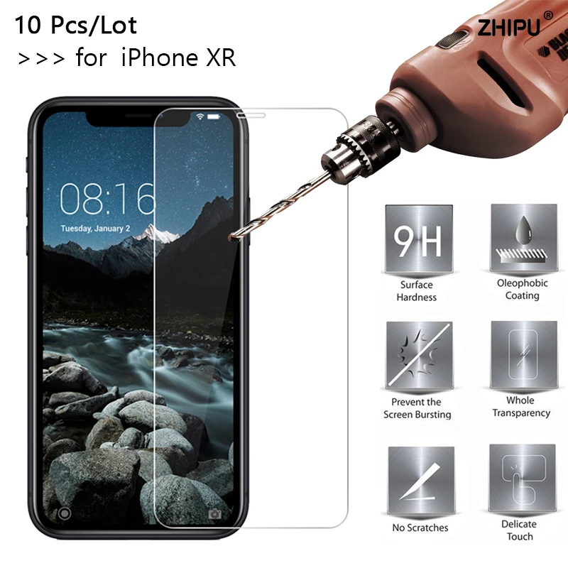 10 pièces/lot 2.5D 0.26mm 9H Premium verre trempé pour Apple iPhone XR protecteur d'écran trempé ...