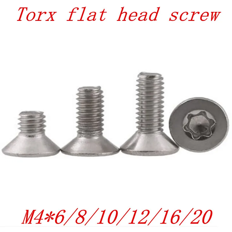20pcs/lot m4x6/8/10/12/16/20/25/30mm 304 Stainless Steel Torx ...