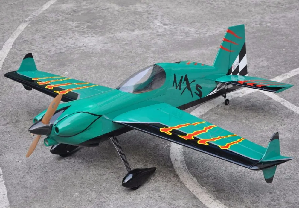 Aliexpress.com : Buy Green scheme Model plane MXS R 64" 20cc Gas 6 ...