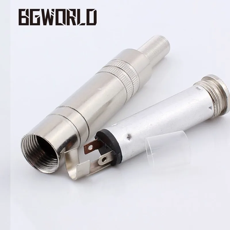 6.5 mm 1/4'' jack plug female mono 6.35mm wire Connector plugs ...