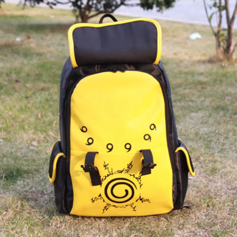 Anime NARUTO Kuramakyuubi Uzumaki Backpack Leather Satchel Schoolbag ...