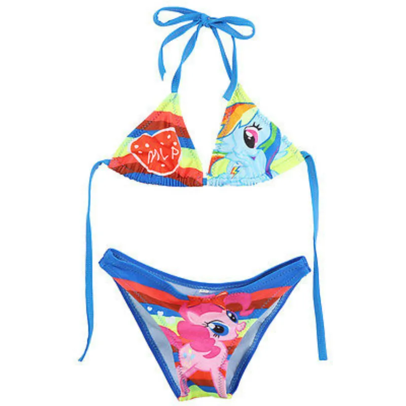 NEW Girl Kid Swimwear My Little Pony Children Cartoon Bikini Swimsuit ...
