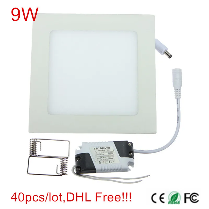 Ultra Bright 9w Square Led Panel Light Recessed Led Ceiling Downlight ...