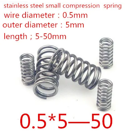 50pcs 0.5*5*40mm 0.5*50mm 0.5mm stainless steel Small spot spring wire ...
