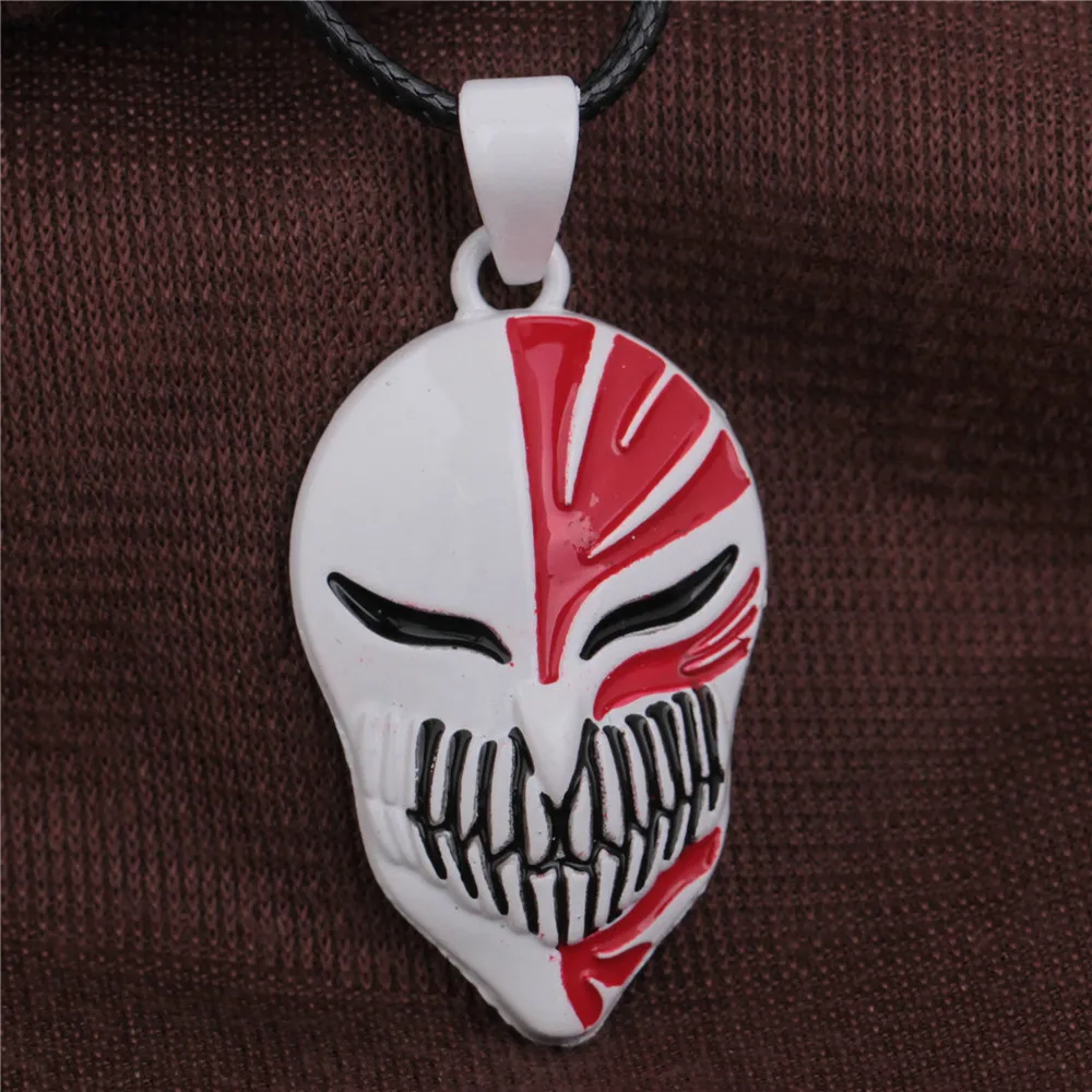 Hot Anime Bleach Silver Alloy Necklace Kurosaki Ichigo Mask Logo ...