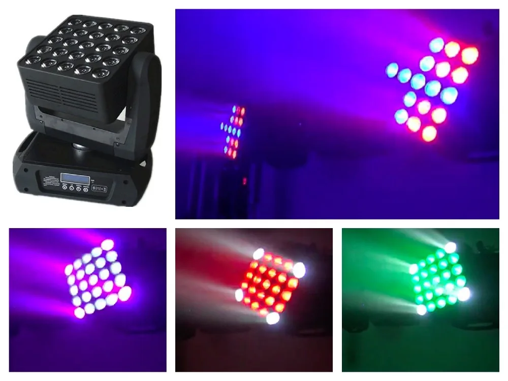 1pcs/lot, LED Matrix Light 25x12W Moving Head Beam Cree RGBW 5x5 panel ...
