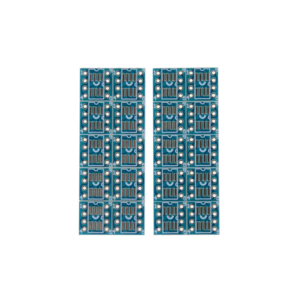 20pcs SOP8 SO8 SOIC8 TSSOP8 MSOP8 to DIP8 Adapter PCB DIY Conveter ...