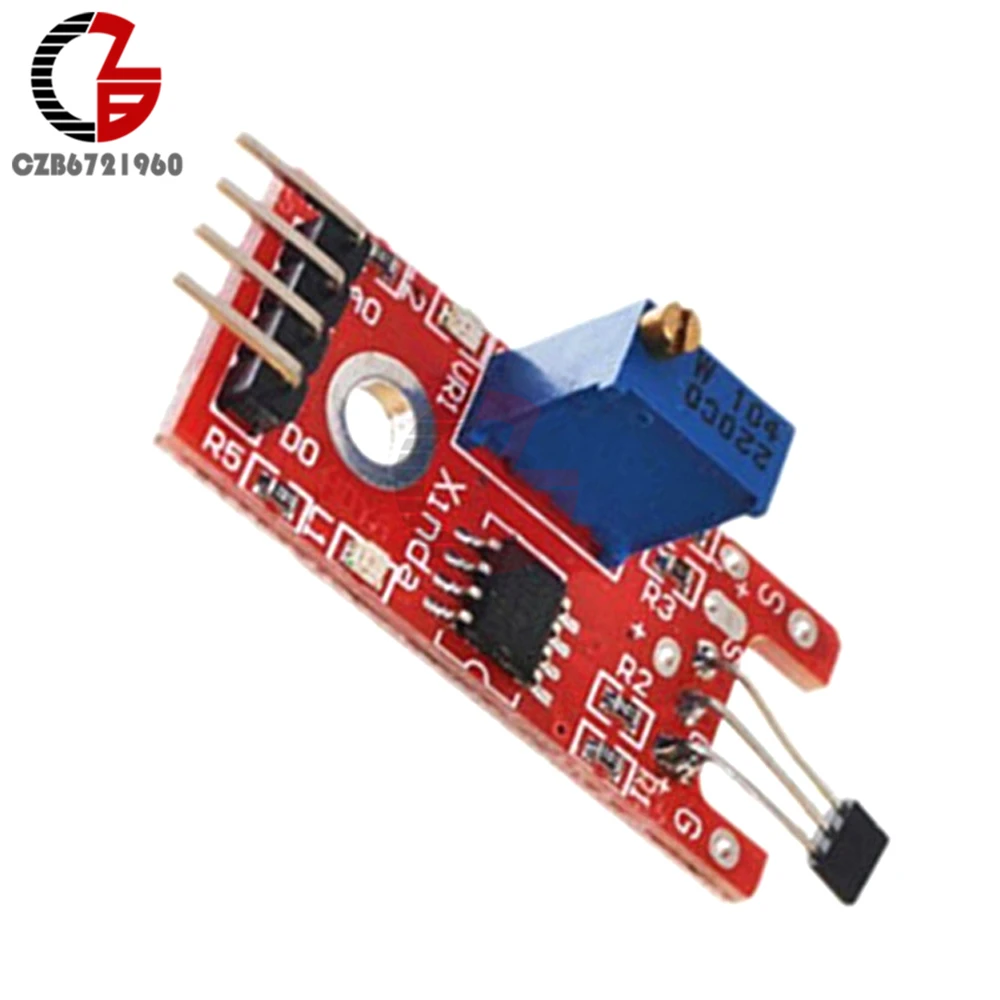 4pin KY-024 Linear Magnetic Hall Sensor Switch Module Speed Counting ...