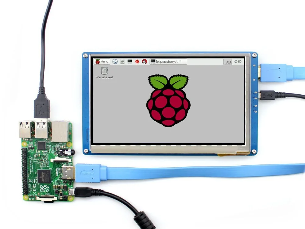 Módulo de pantalla LCD para Raspberry Pi 3 Modelo B +, 7 pulgadas, HDMI ...