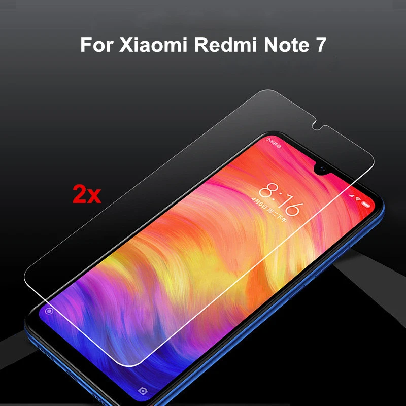 CCDZ 2PCS 9H HD Transparent Tempered Glass For Xiaomi Redmi Note 7 ...