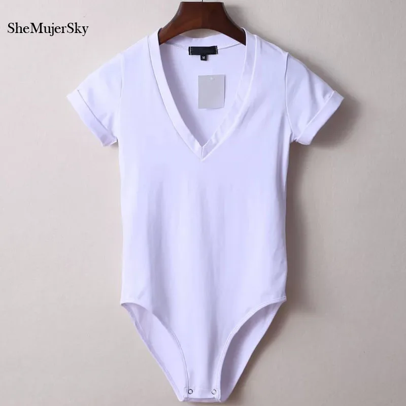 Discount !! 2017 V Neck Bodysuit Women Summer Jumpsuits Short Body Suit ...