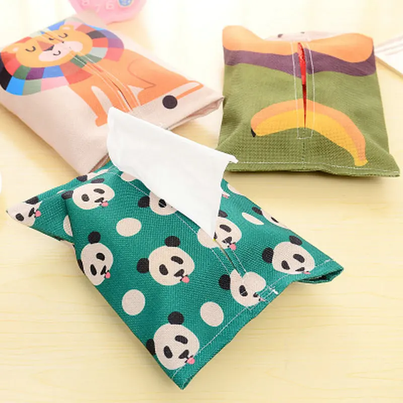 Creative cute animal cloth tissue boxes living room and household ...