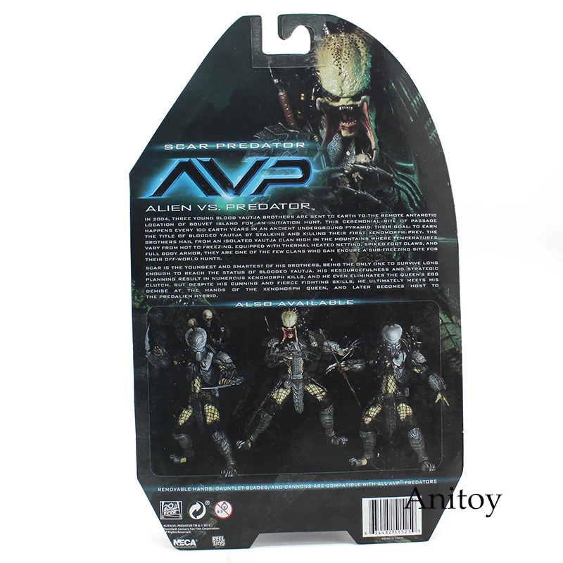 NECA Alien vs. Predator Masked Scar Predator and Scar Predator PVC ...