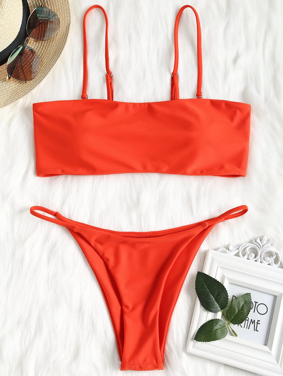 2018 Bandeau Bikini Set Strap Came Swimsuit For Women Push Up Swimwear ...