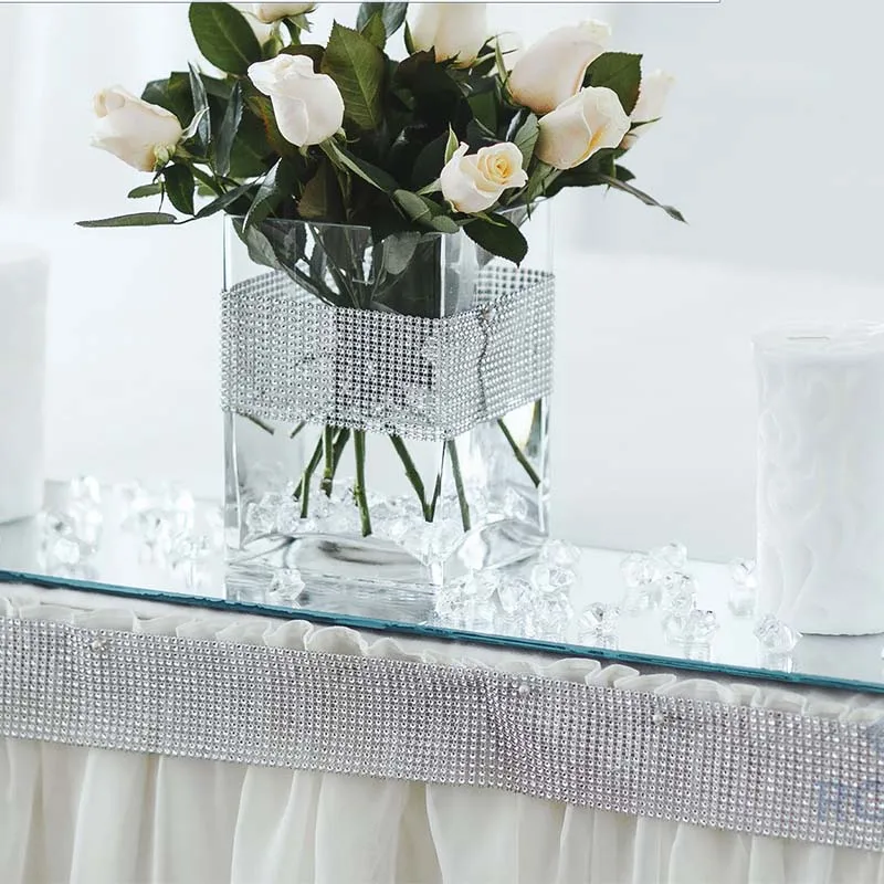 Rhinestone Vase Centerpieces