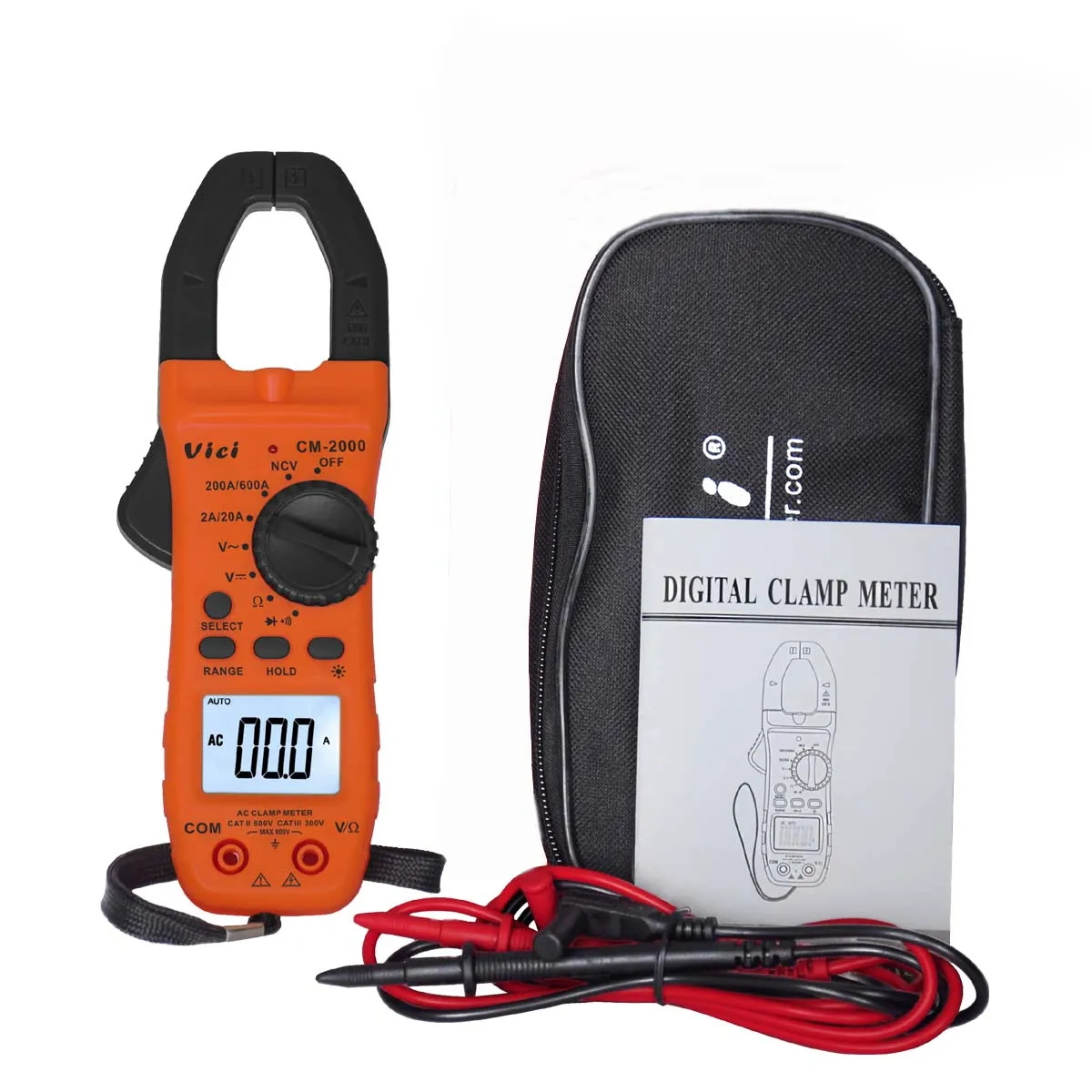 VICI Digital Clamp Meter Multimeter Tester CM2000 DC AC Voltage AC ...