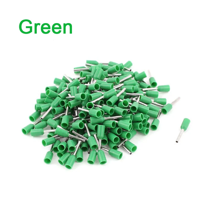 1000pca/Пакет Изолированный конец шнура Терминал провода наконечники E0308 Медный трубчатый ...